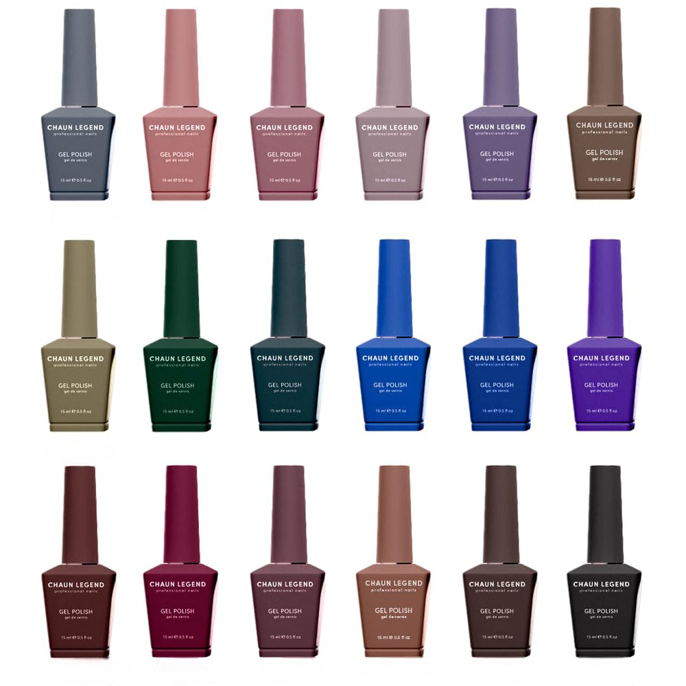 Chaun Legend Dark And Moody Gel Nail Polish Collection 18 pc | The Beauty Box