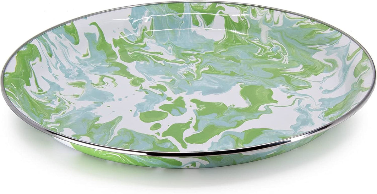 Golden Rabbit Enamelware - 20" Large Tray (Modern Monet) | The Beauty Box